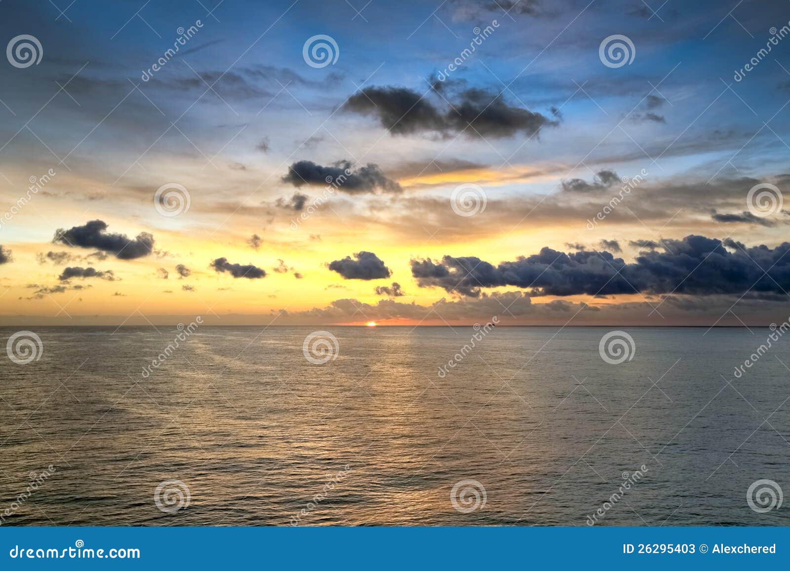 Beautiful View of Sunrise in Atlantic Ocean Stock Image - Image of ...