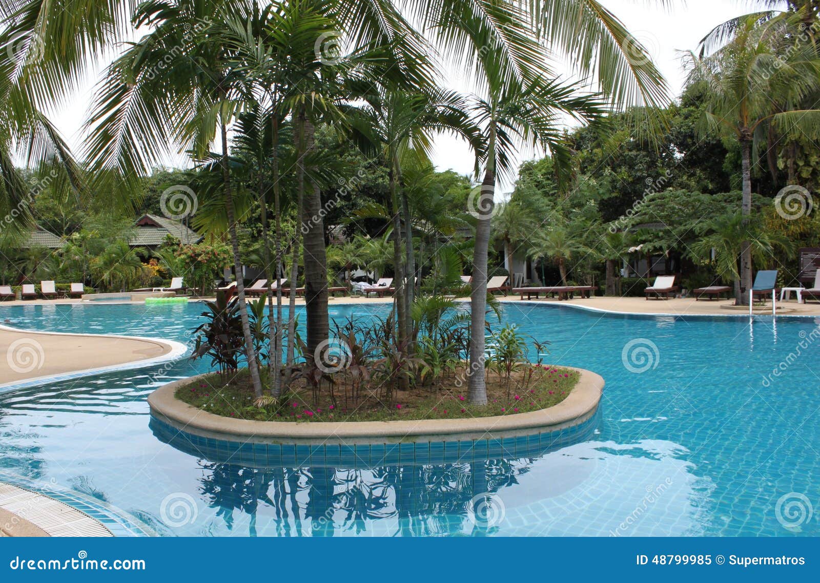 Scenic View of the Swimming Pool, Koh Samui Stock Image - Image of pool ...