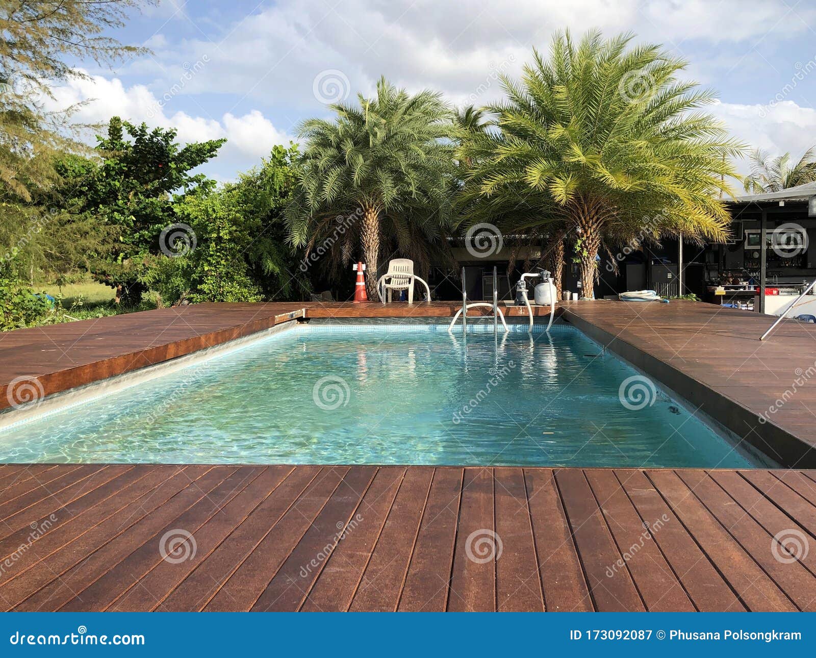 Scenic View of Swimming Pool at Resort Stock Image - Image of leisure ...