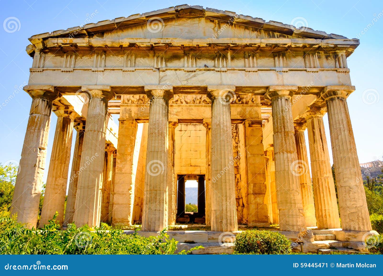 Scenic View of Temple of Hephaestus in Ancient Agora, Athens Stock ... Scenic View of Temple of Hephaestus in Ancient Agora, Athens Stock ...
