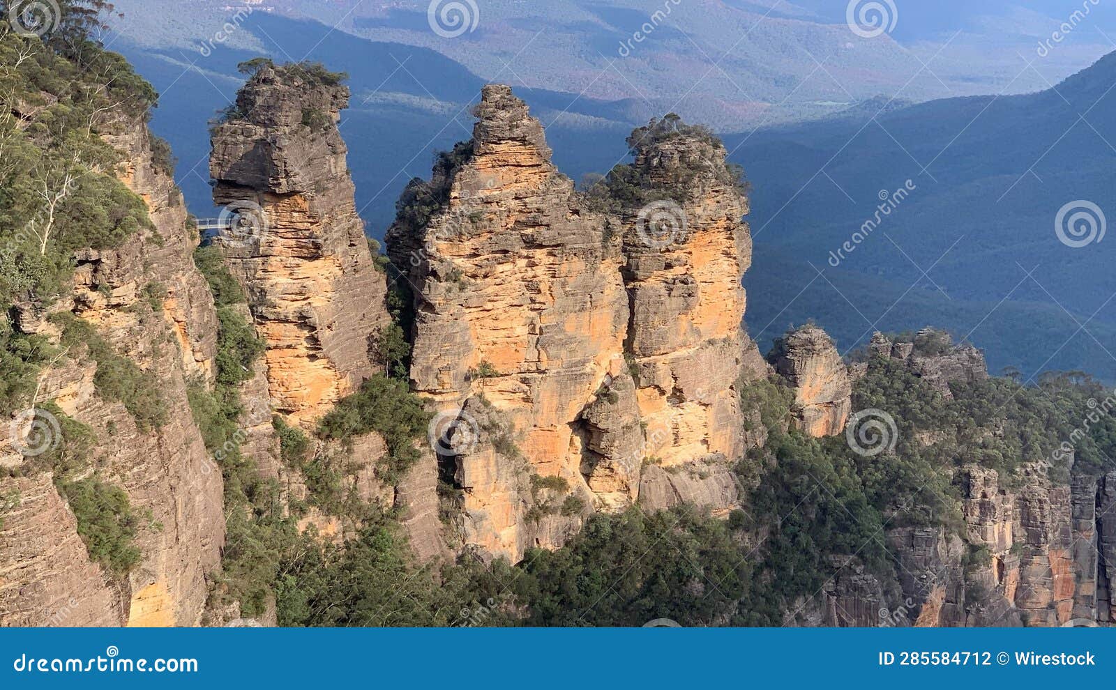 Scenic View of the Three Sisters Peaks Stock Photo - Image of natural ...