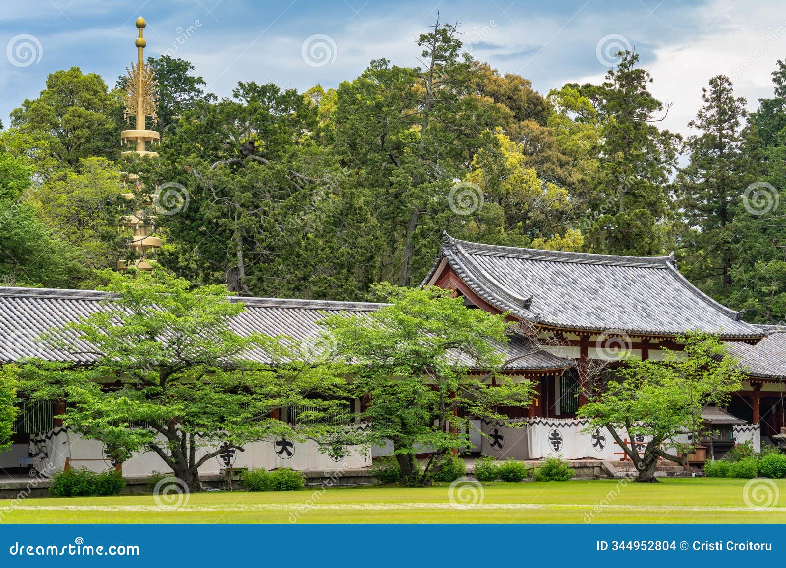 Scenic View from Todaiji Buddhist Temple Complex in Nara, Japan Stock ...