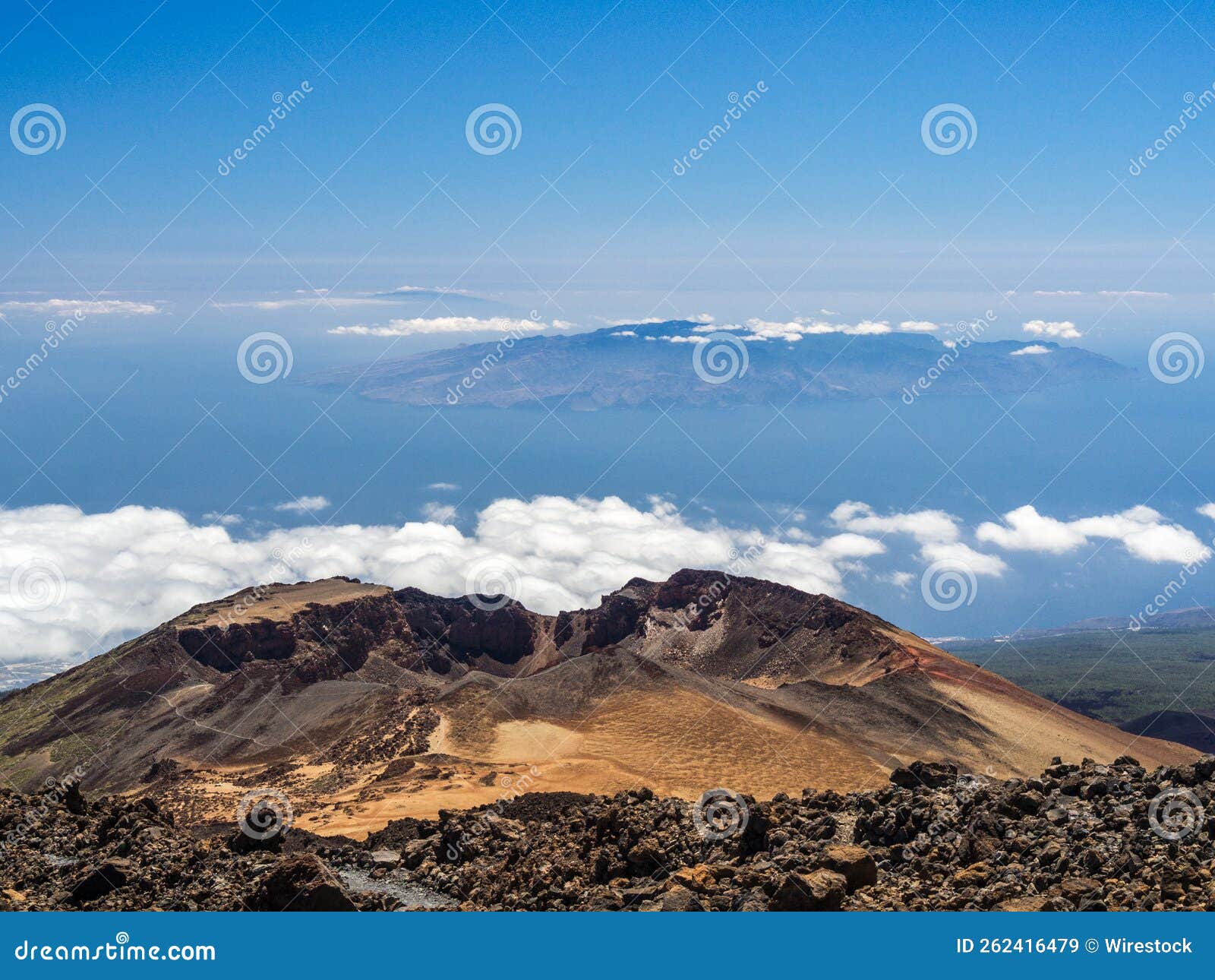 Scenic View from the Top of the Mount Teide Stock Image - Image of ...