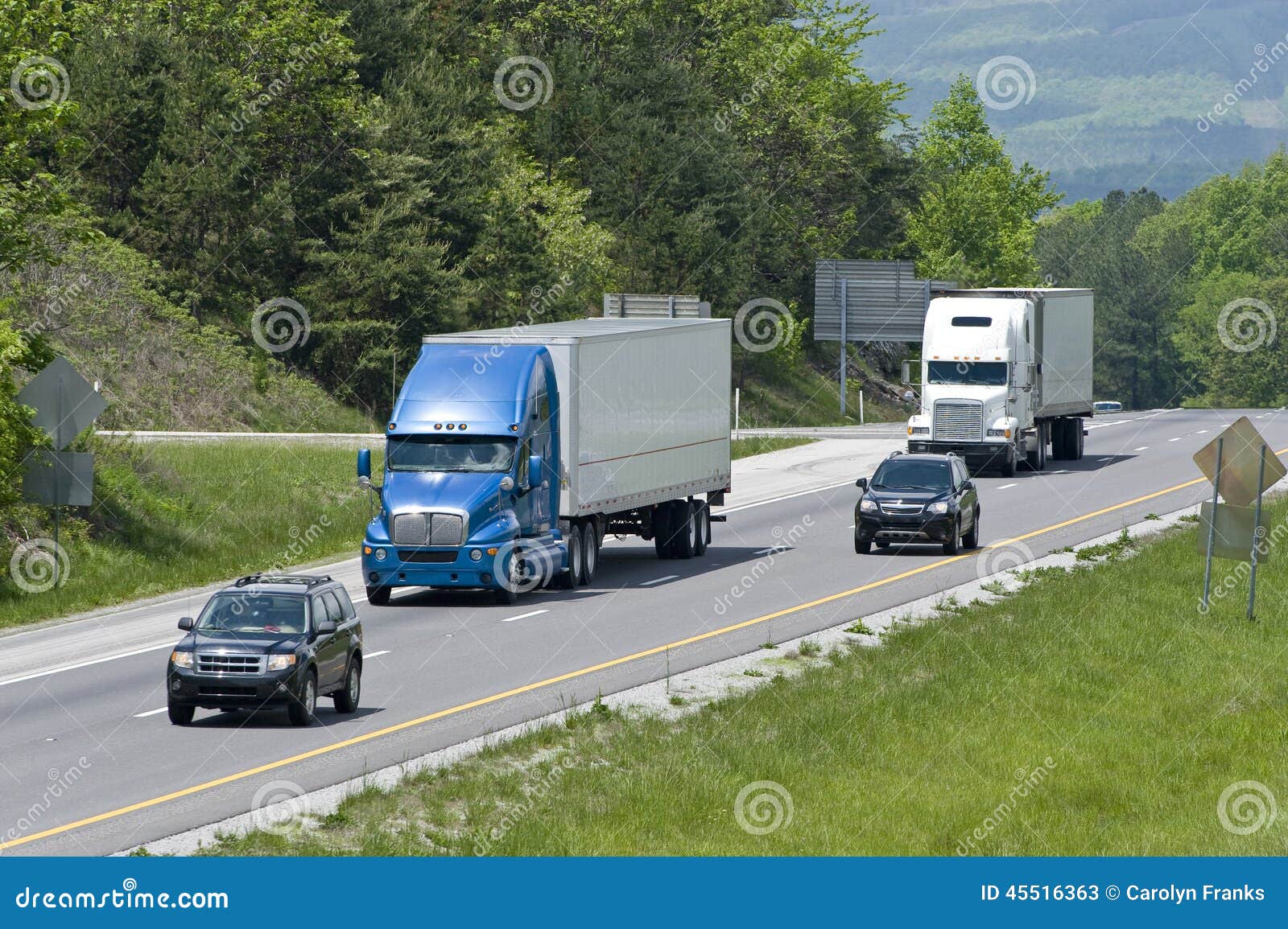 Scenic View while Traveling Stock Image - Image of interstate ...