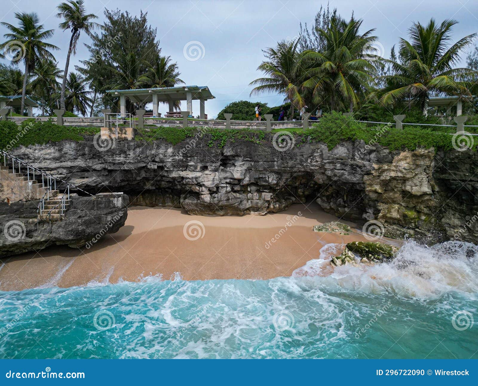 Scenic View of a Tropical Beach Against the Sea in Tinian Stock Photo ...