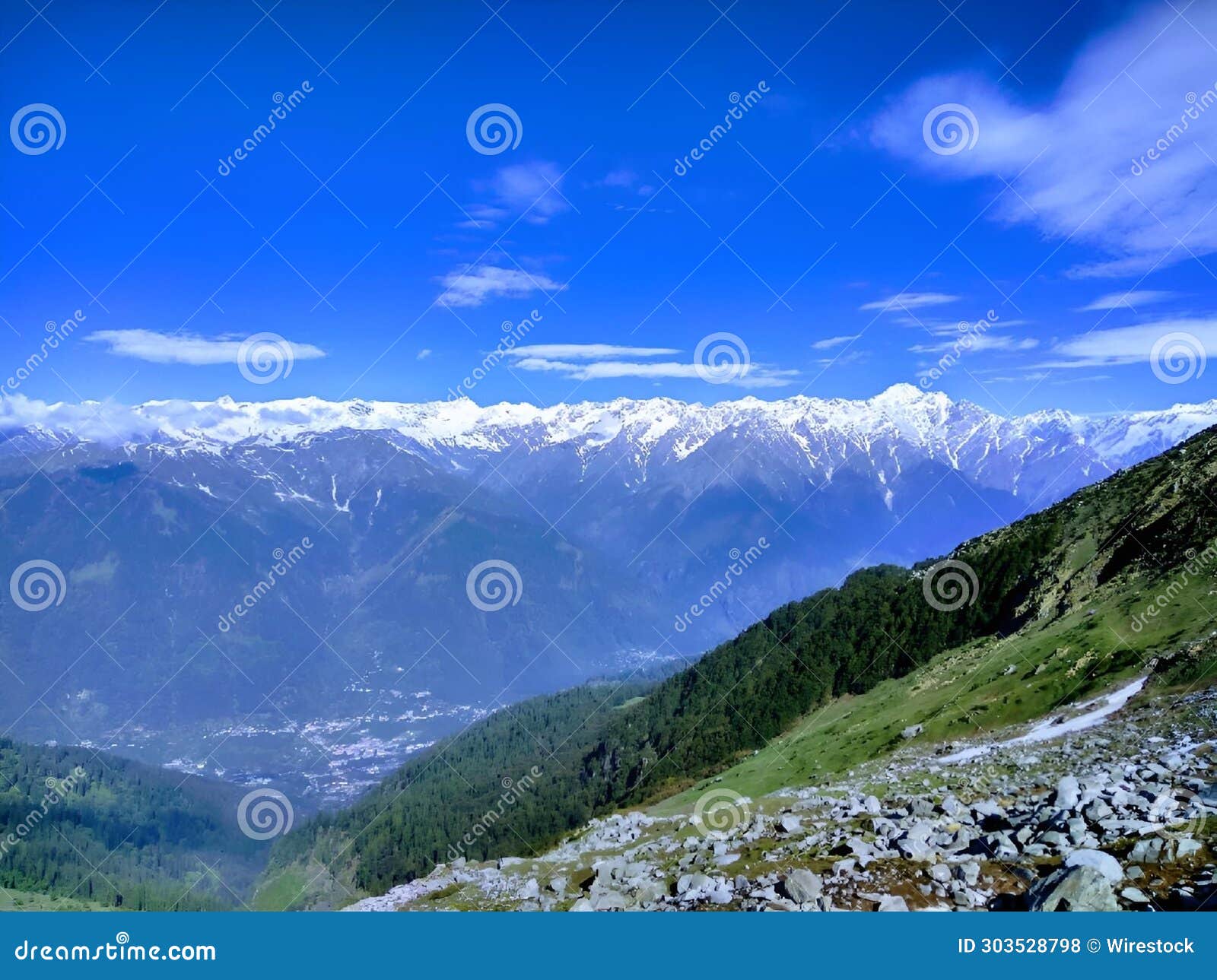 Scenic View of an Undiscovered Himalayan Beauty Stock Photo - Image of ...