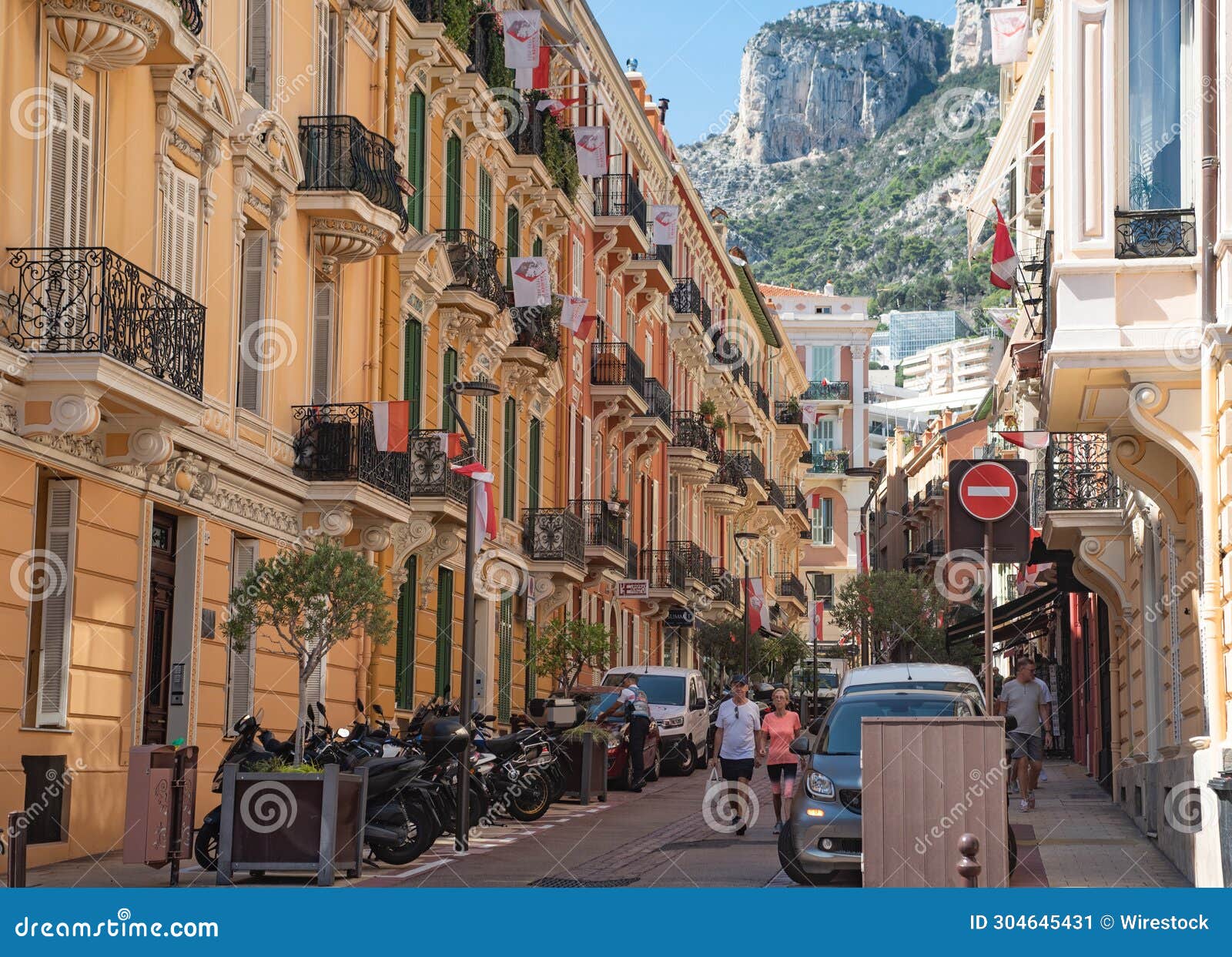 Scenic View of a Vibrant Street in Monaco. Editorial Photo - Image of ...
