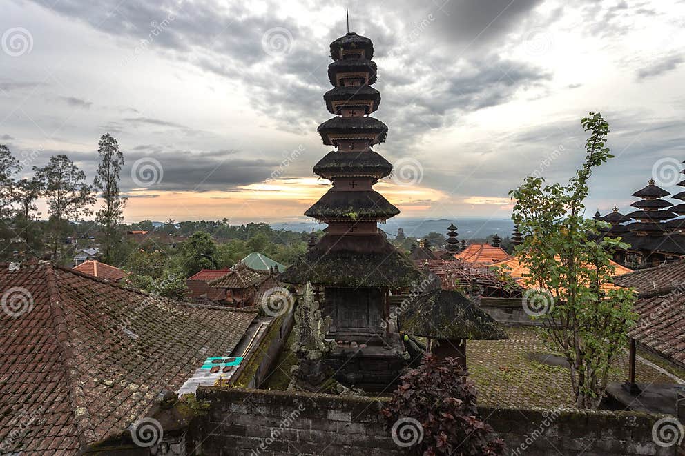 Scenic View of Village Rooftops from Above Stock Photo - Image of ...