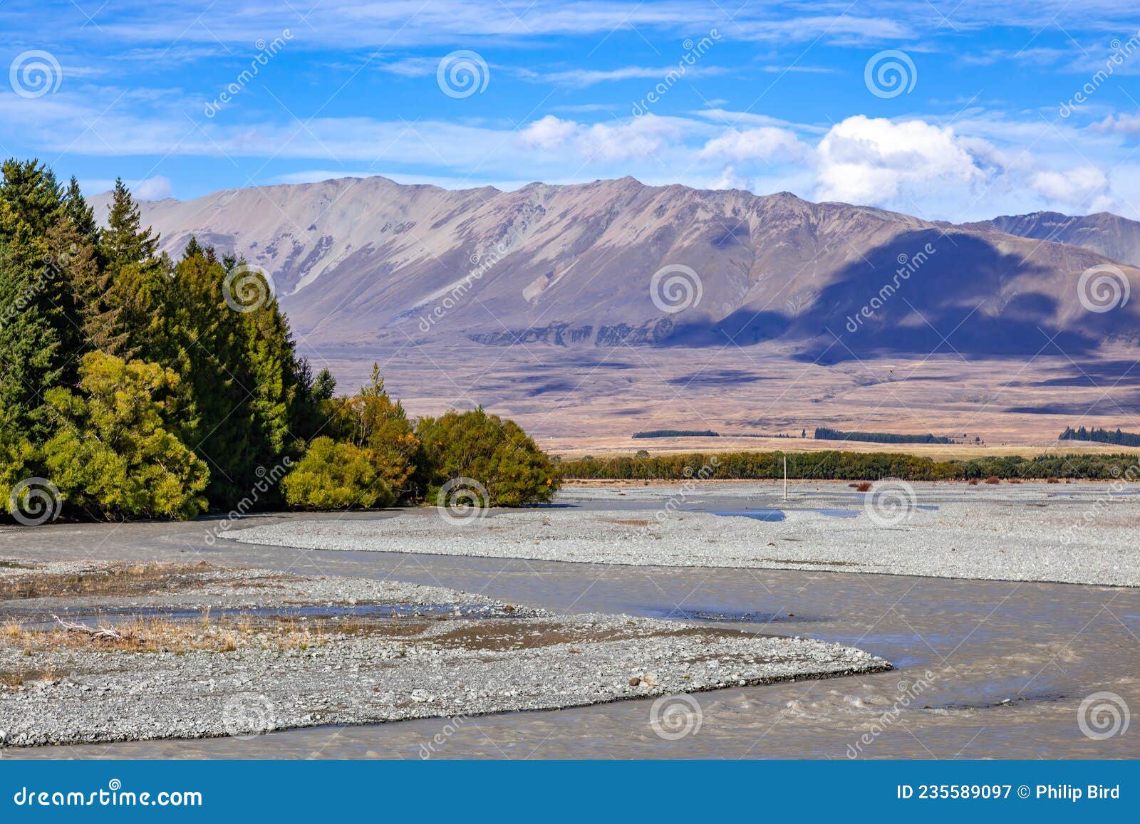 Scenic View of the Waitaki River Stock Image - Image of waitaki, county ...