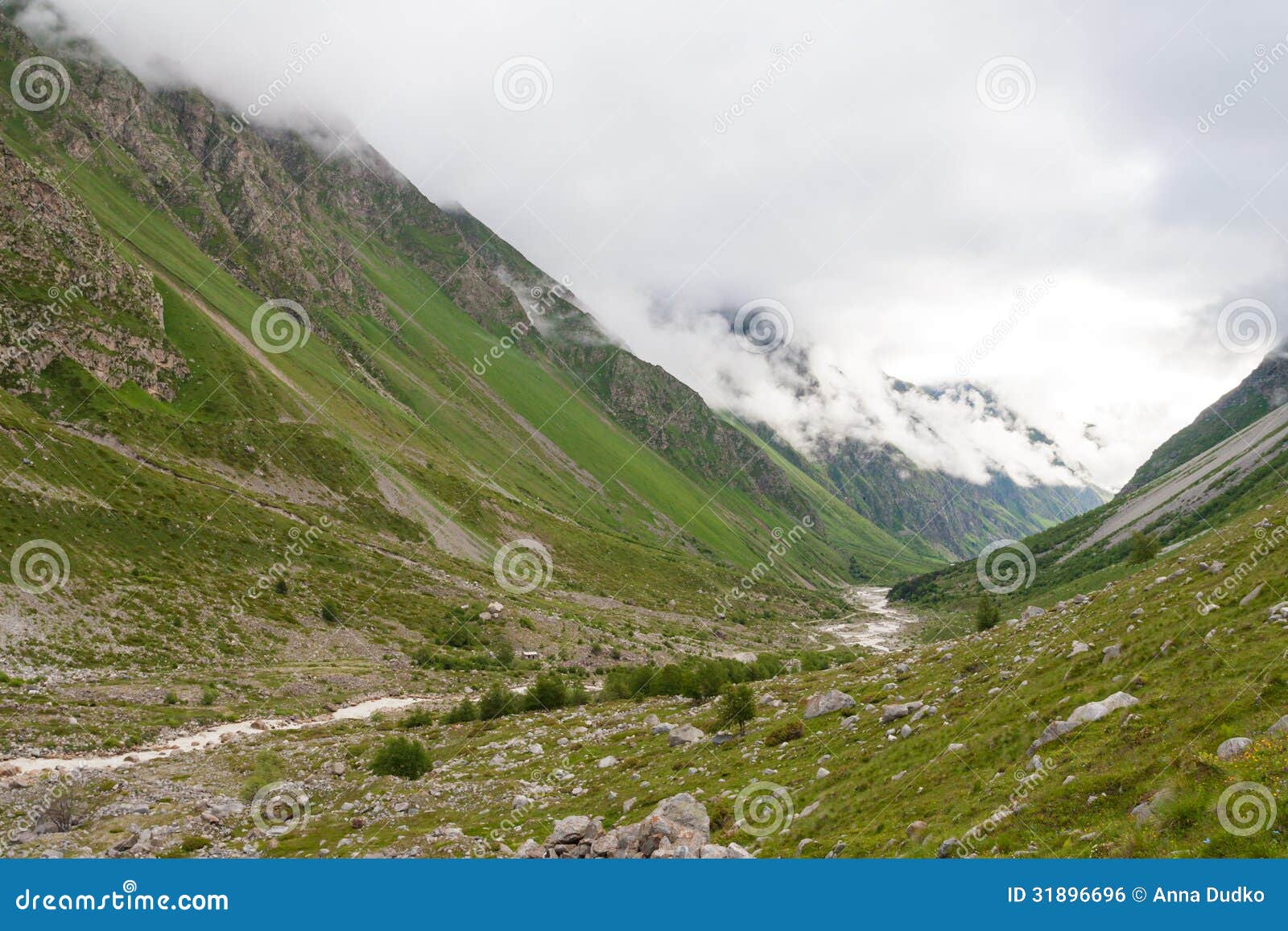 Scenic view at the walley stock photo. Image of caucasus - 31896696