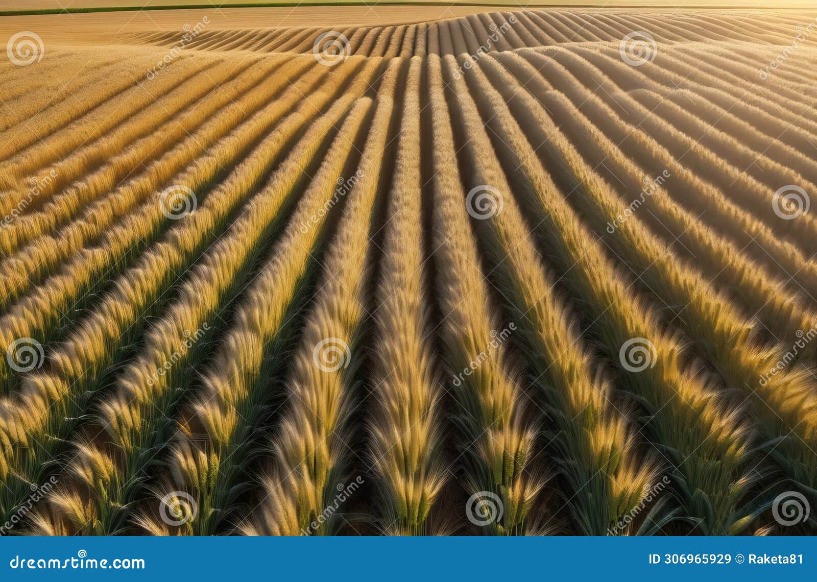 Rows Of Sprouted Sprouts Growing Uniformly In Perfect Alignment ...