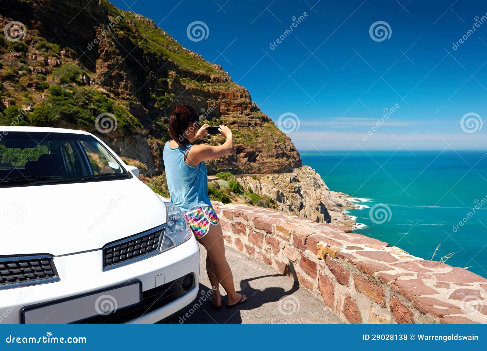 Scenic viewpoint woman stock photo. Image of roadtrip - 29028138