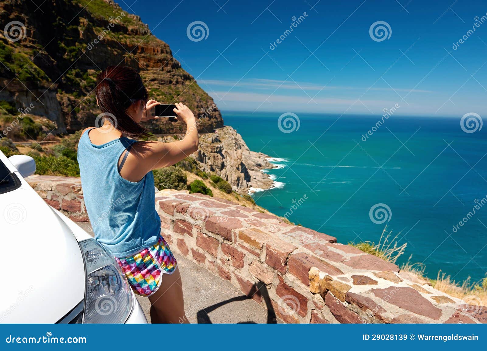 Scenic viewpoint woman stock image. Image of hill, girl - 29028139