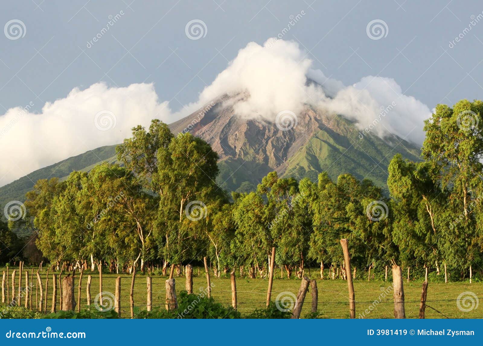 Scenic Volcano stock image. Image of pyramid, mountain - 3981419