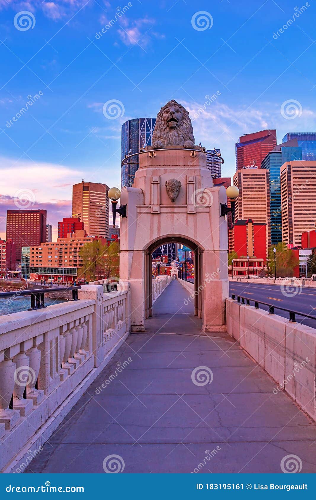 Scenic Walkway Leading To Downtown Calgary Stock Image - Image of ...