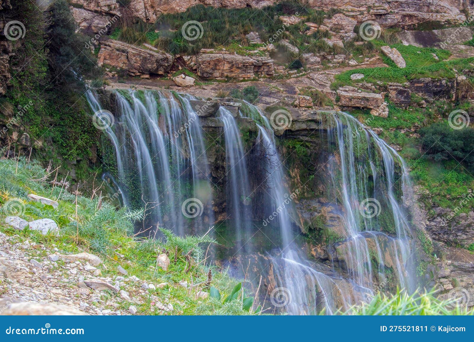 Scenic Waterfall at Oued Zitoun, Tunisia Stock Image - Image of oued ...
