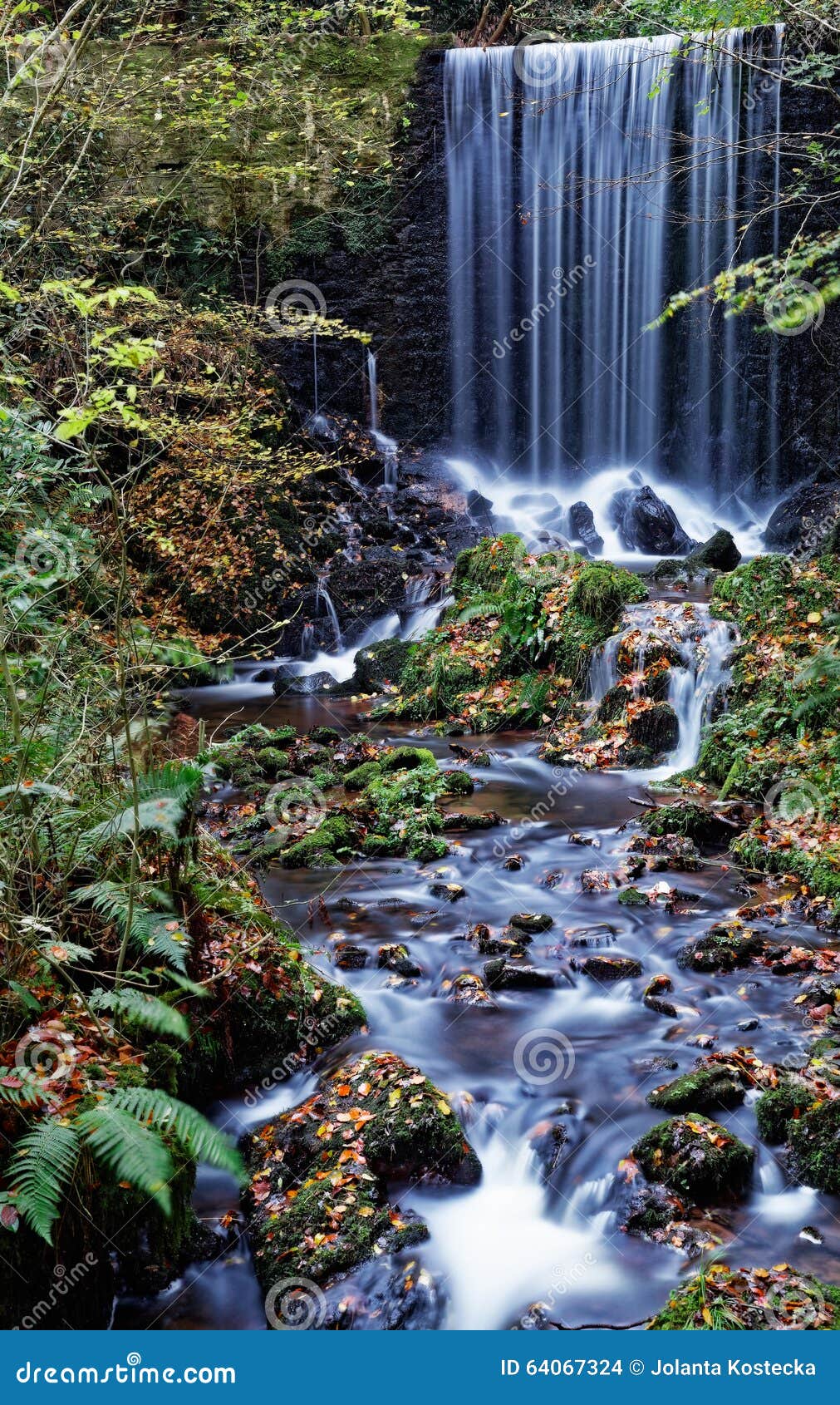 Scenic waterfall stock photo. Image of lush, stream, water - 64067324
