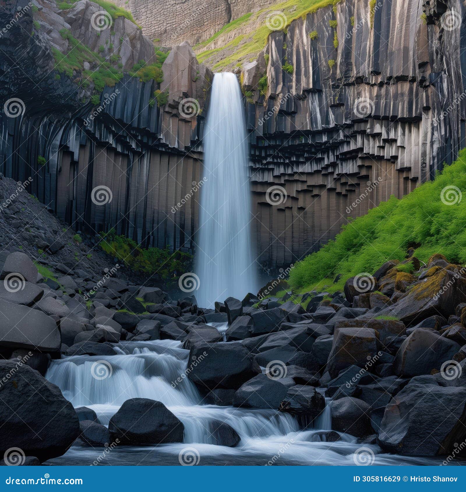 Scenic Waterfall in Slow Motion Flow Stock Illustration - Illustration of scenery, river: 305816629