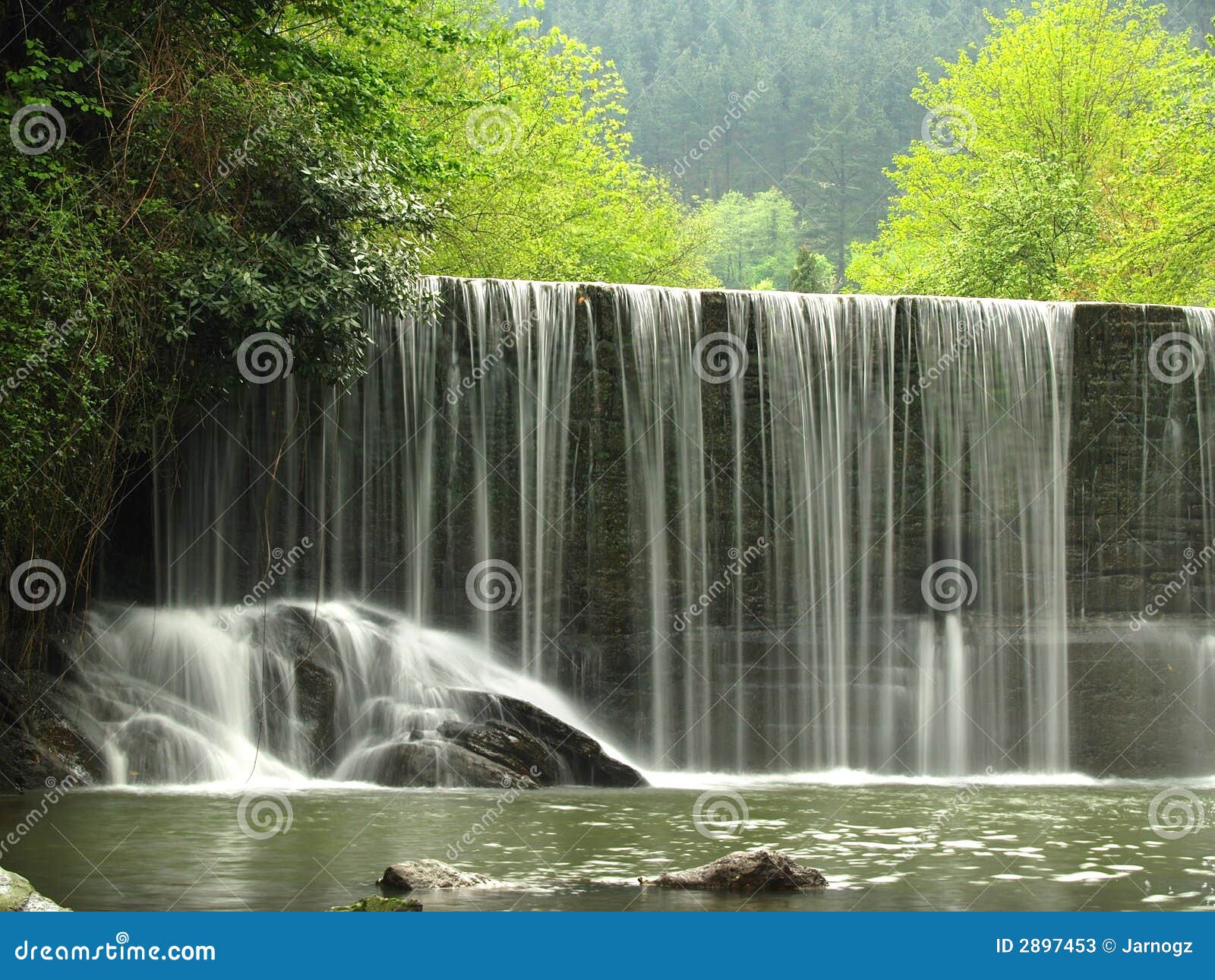 A scenic waterfall stream stock image. Image of cascading - 2897453