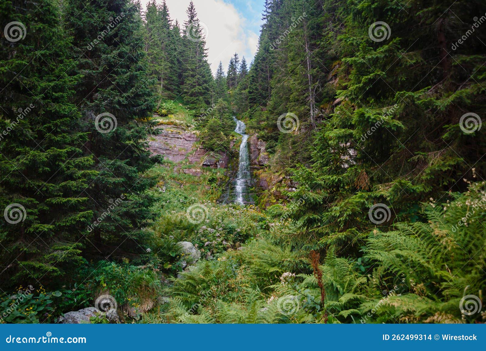 Scenic Waterfall Tri Kladenca in the Balkan Mountains in Serbia Stock ...