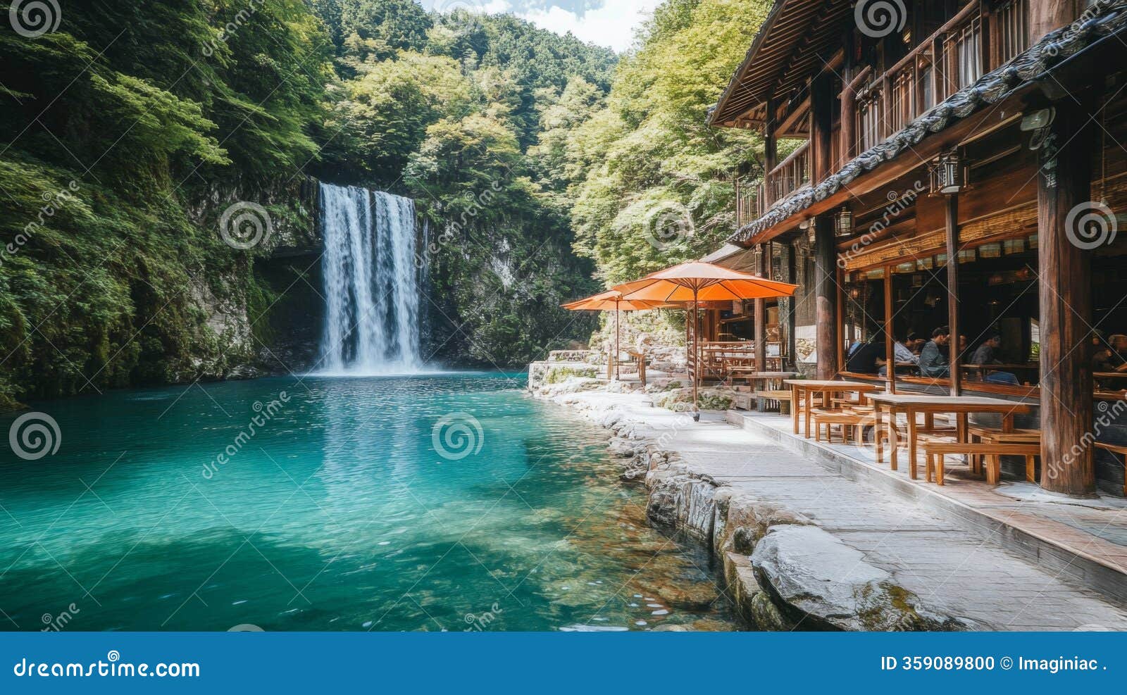 Scenic Waterfall In Lush Tropical Setting Royalty-Free Stock Image ...