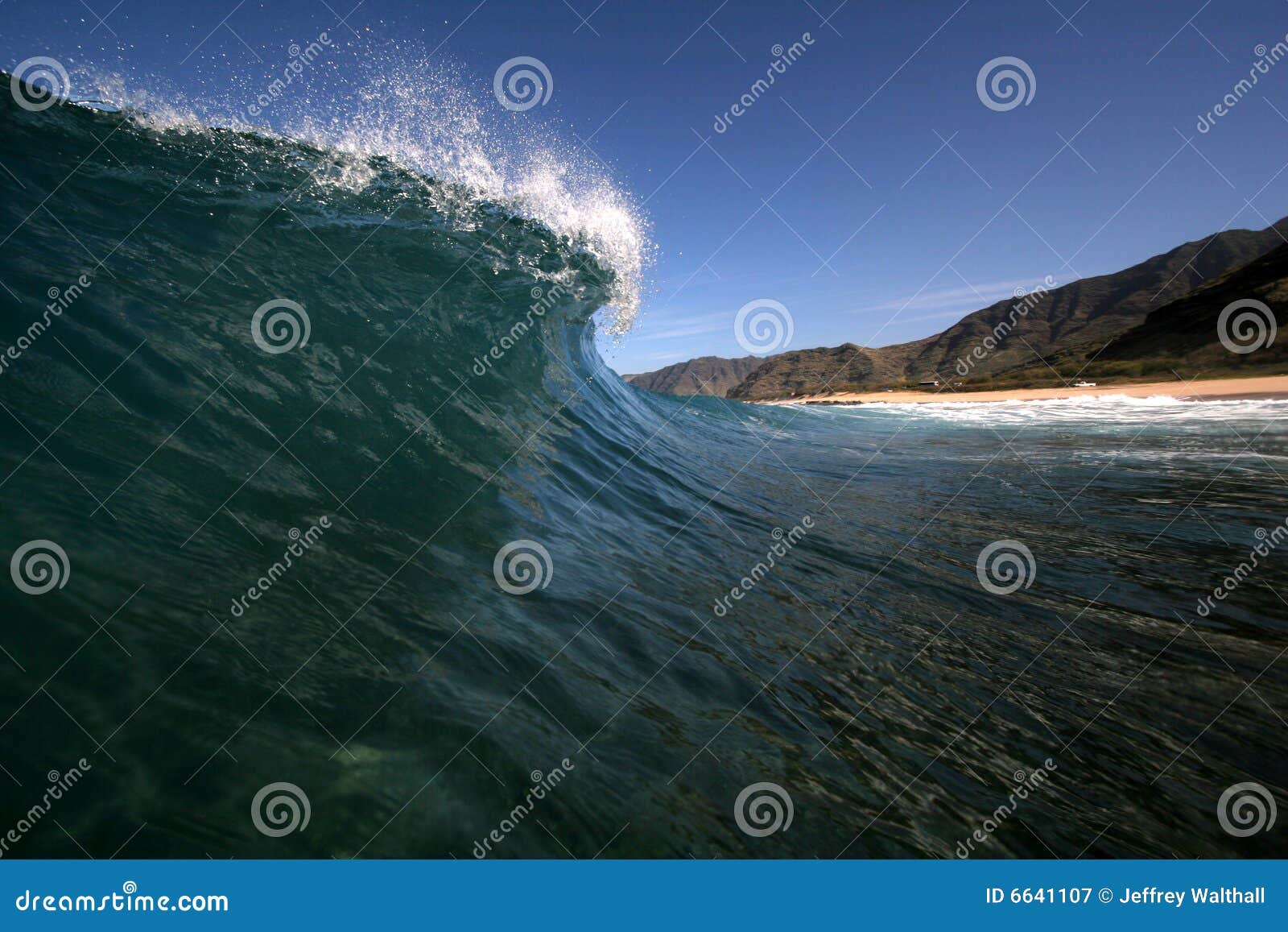 Scenic wave breaking stock image. Image of sunshine, background - 6641107