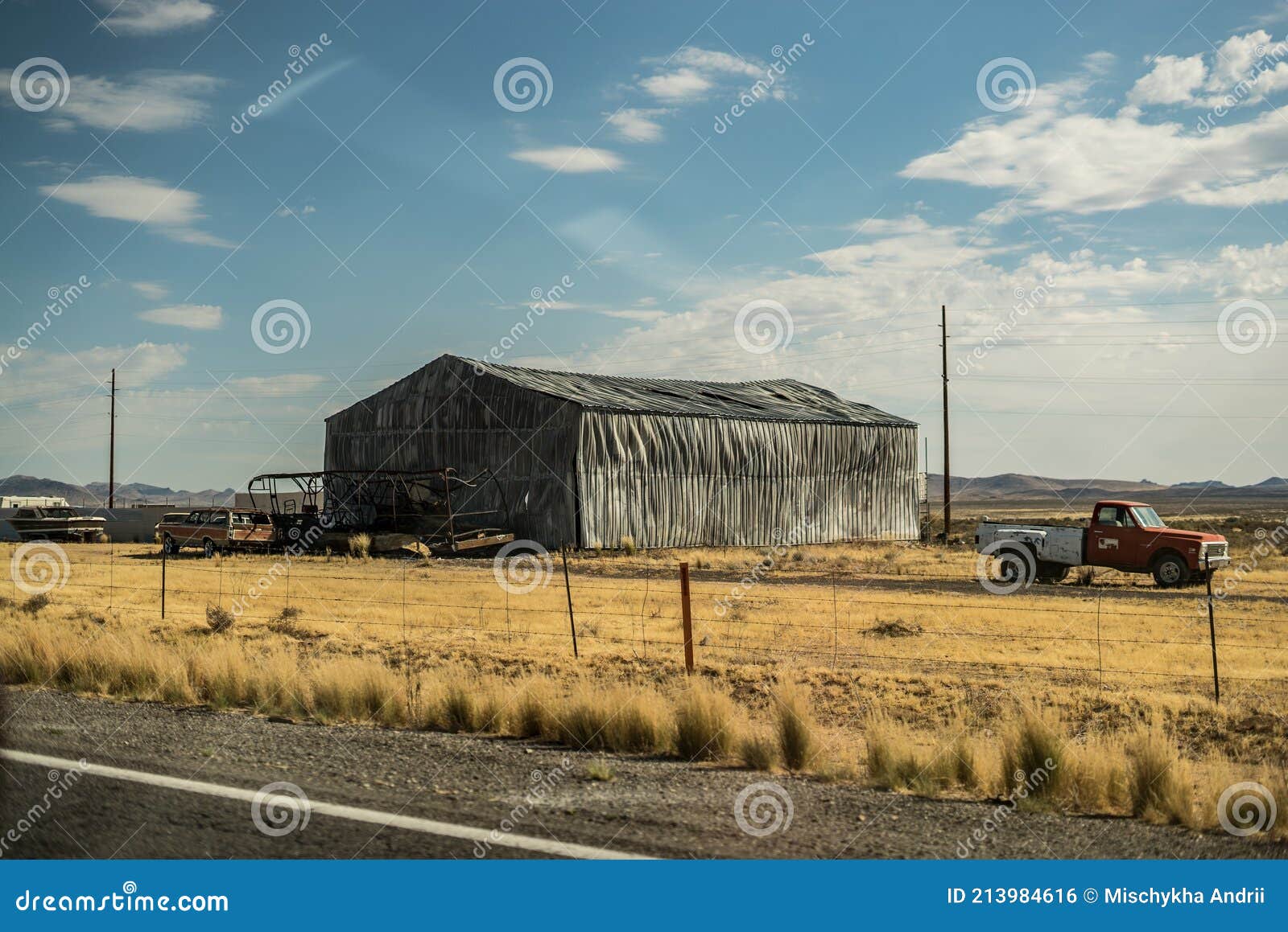 Scenic Weathered Old Barn on a Hillside. Stock Photo - Image of farm ...