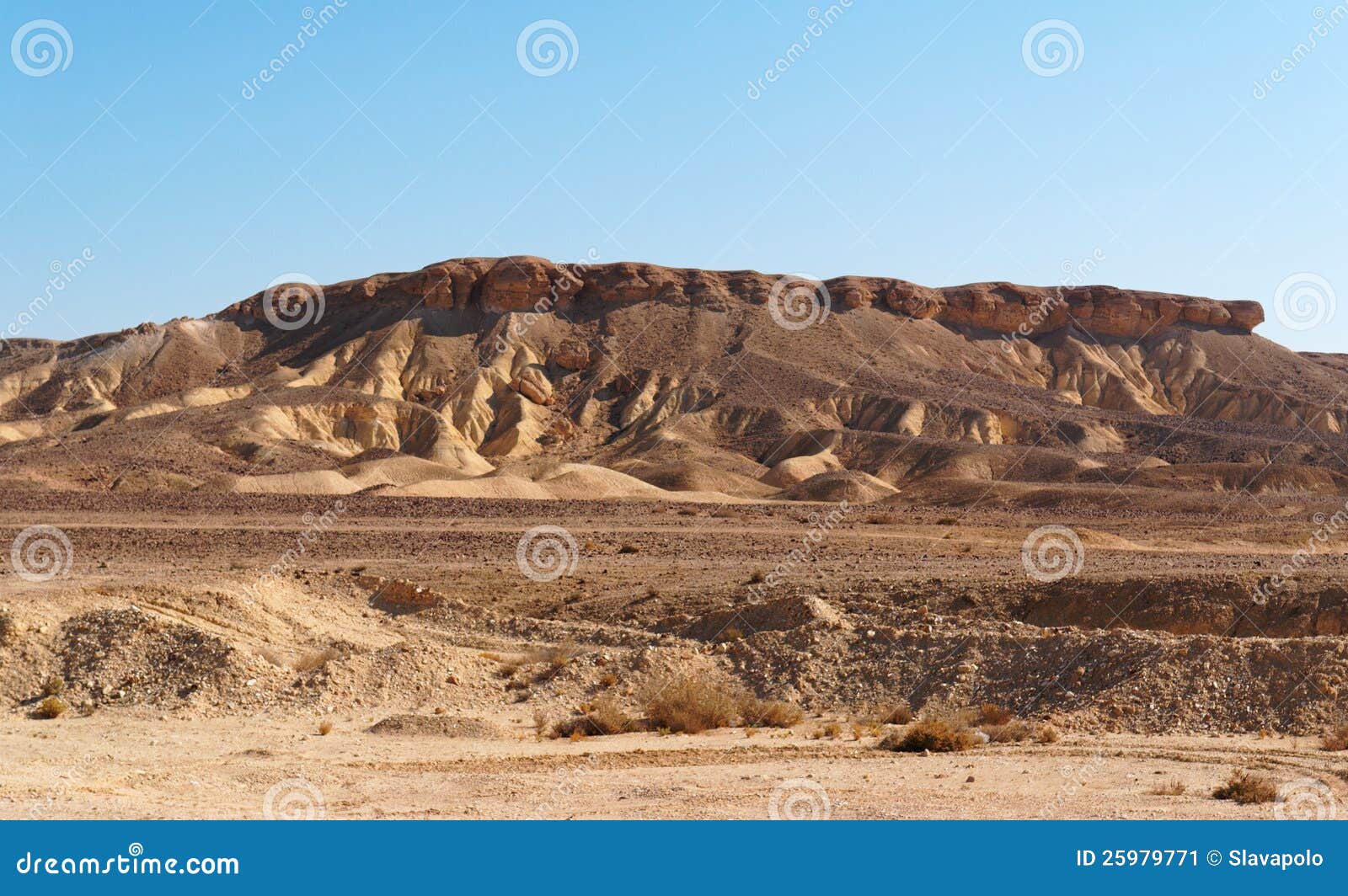 Scenic Weathered Yellow Hill in Stone Desert Stock Image - Image of ...
