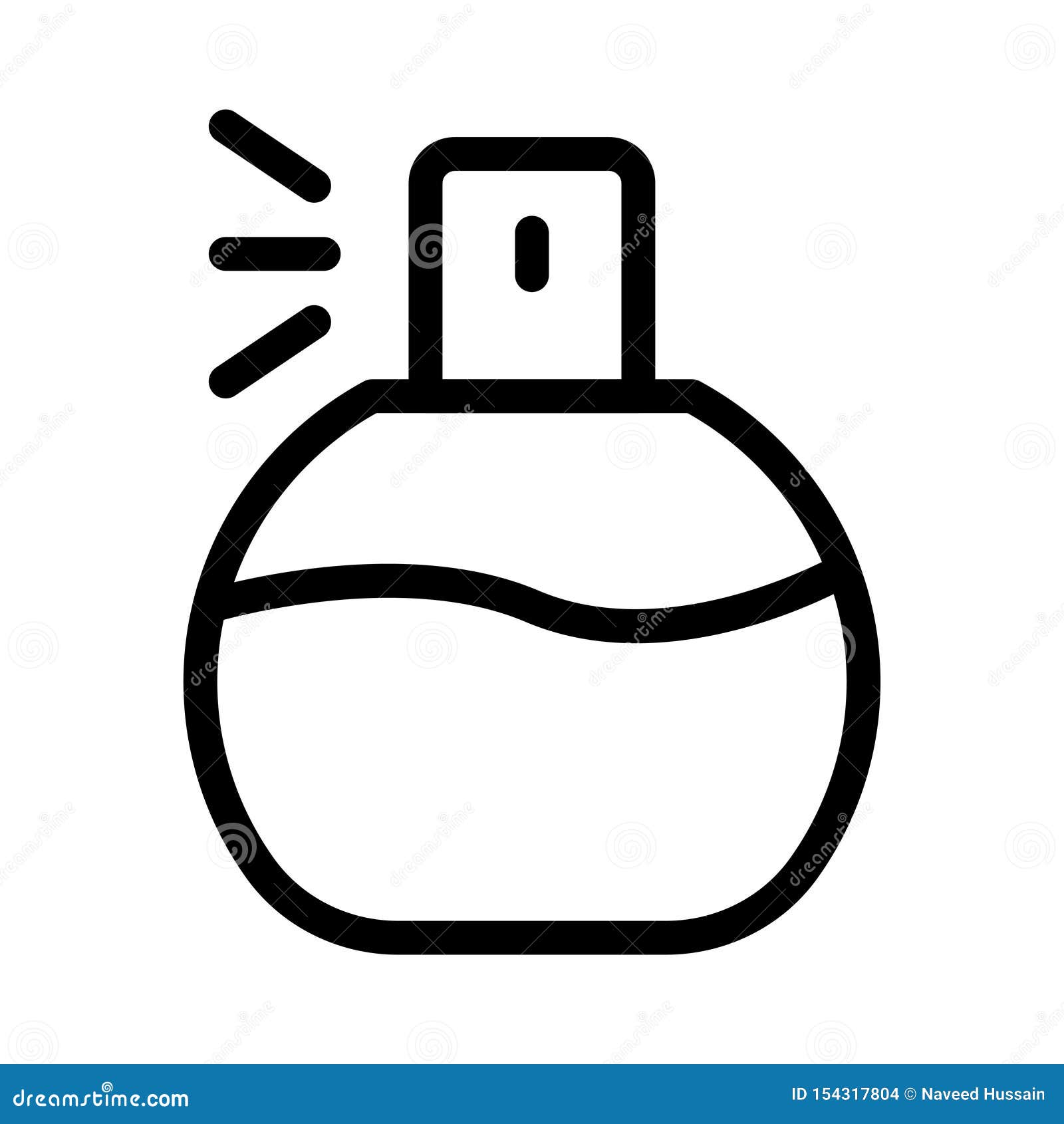 Scent Thin Line Vector Icon Stock Vector - Illustration of luxury ...