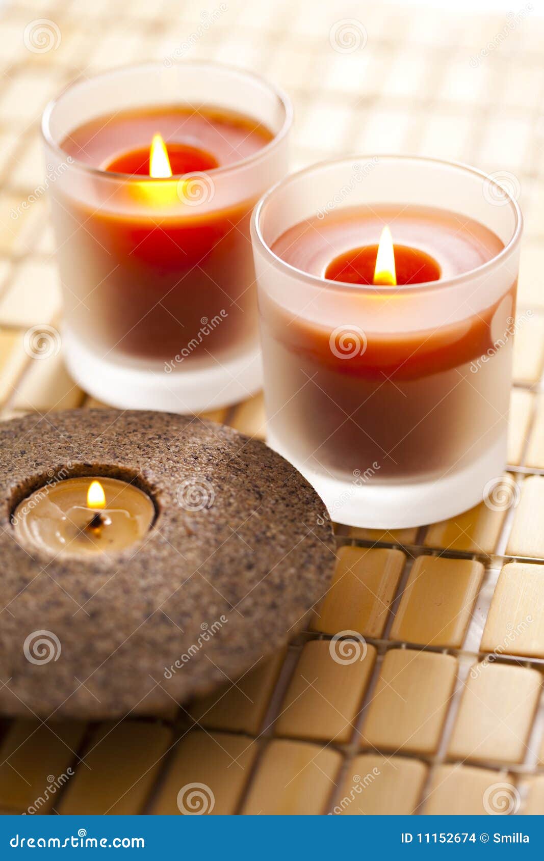 Soy Wax Scented Candle Mockup, Clear Glass Container Candle Front View ...