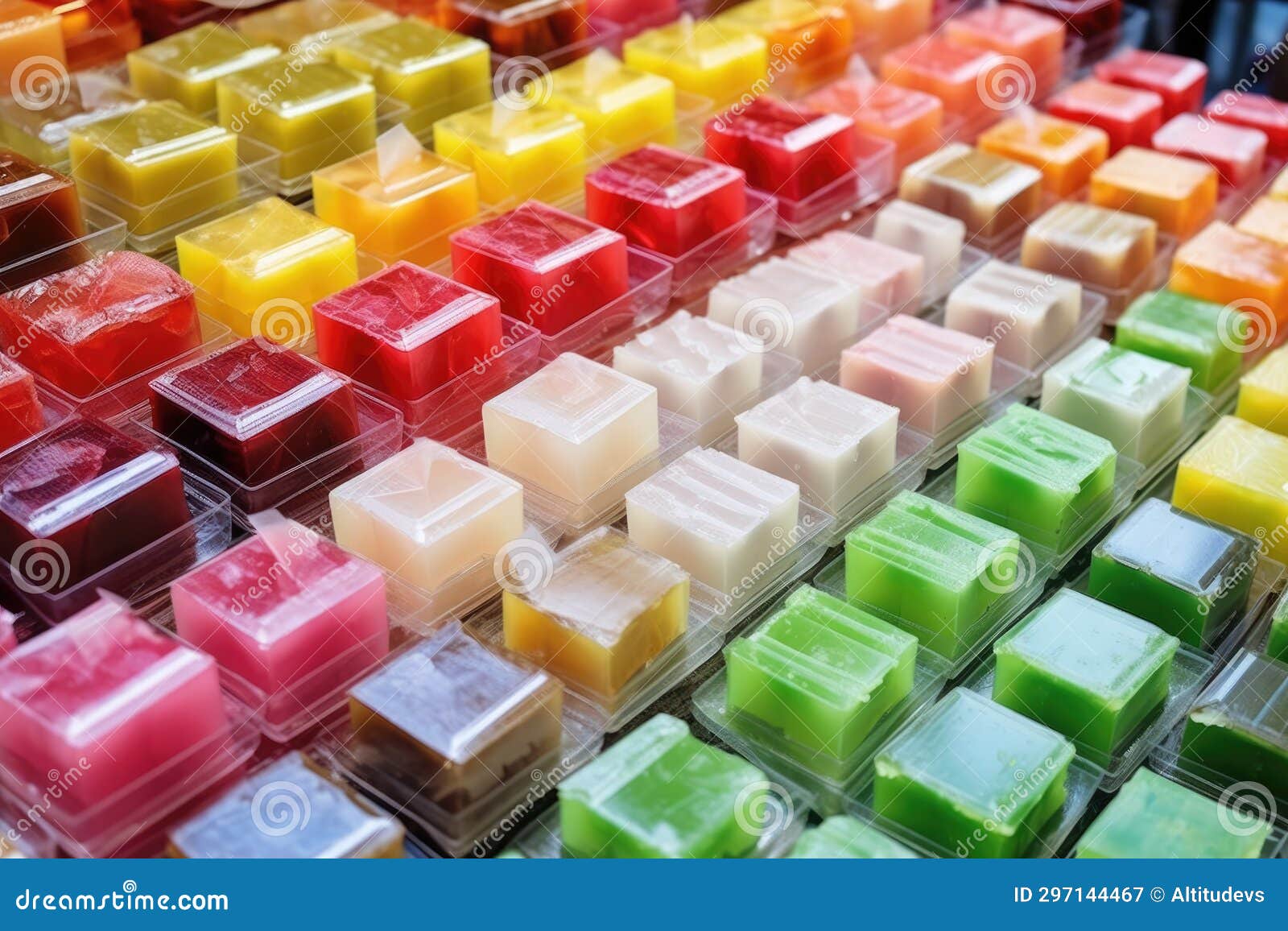 Scented Soap Stall with Samples at Each Height Stock Image - Image of ...