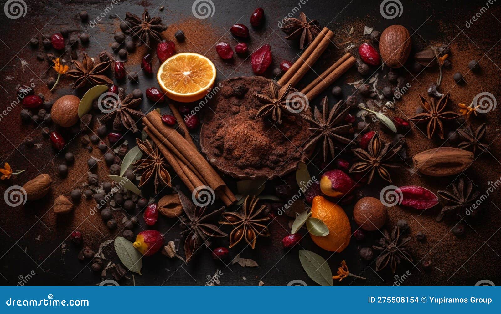 Scented Spice Decoration on Rustic Wooden Table Generated by AI Stock ...