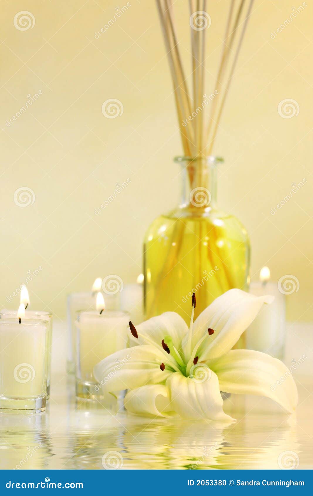 Scented Sticks with Candles Stock Photo - Image of retreat, organic ...