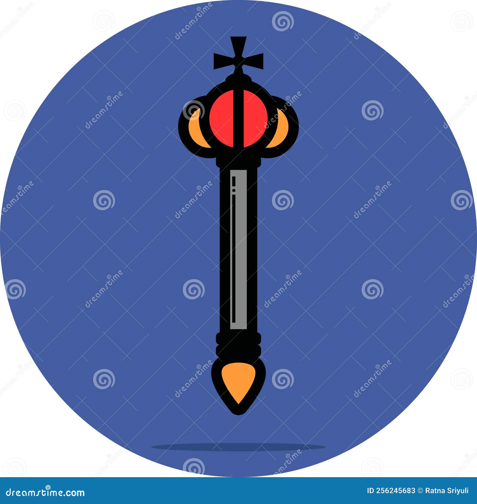 Scepter Design Vector Flat Isolated Illustration Stock Vector ...