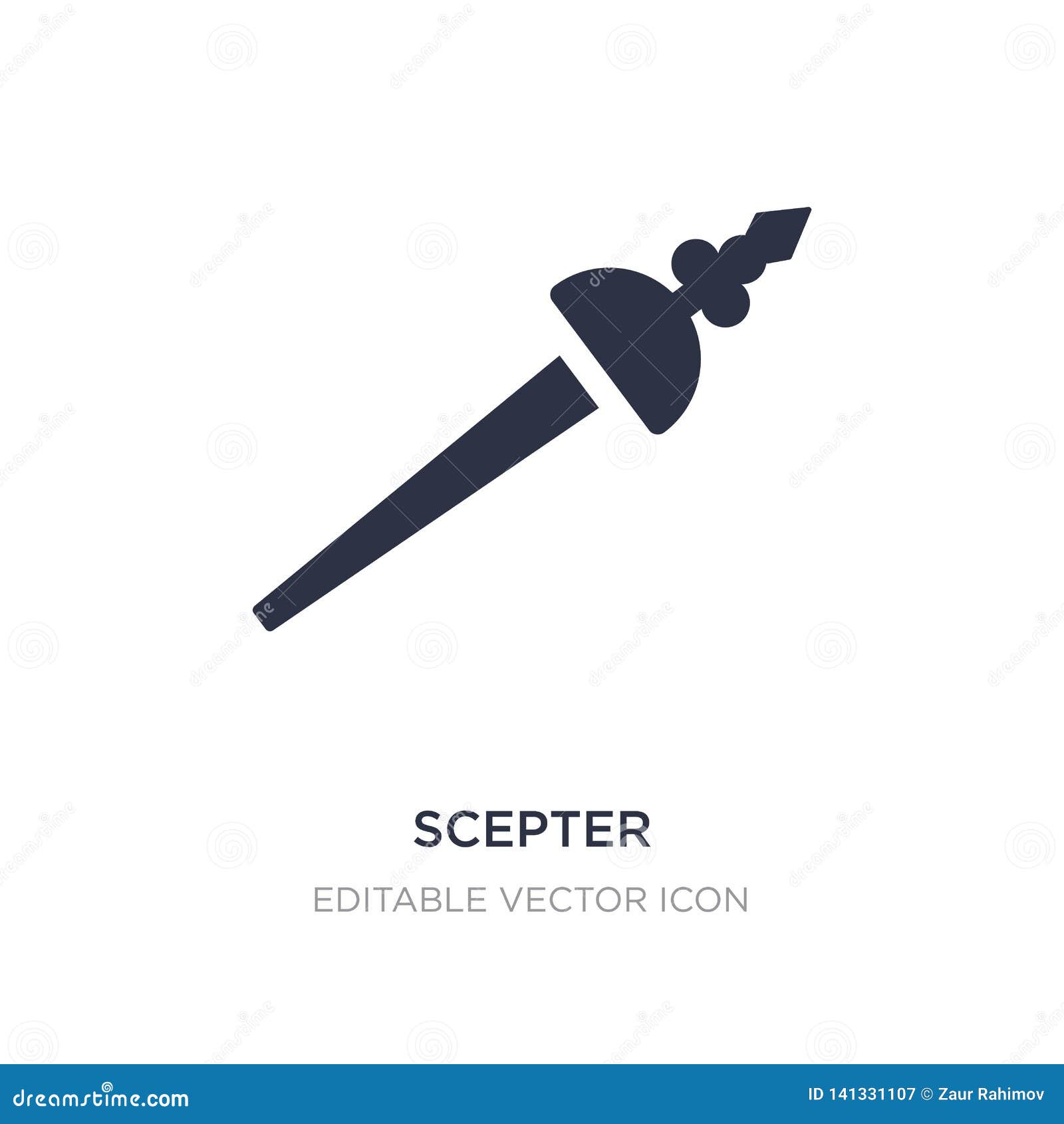 Scepter Icon On White Background. Simple Element Illustration From ...