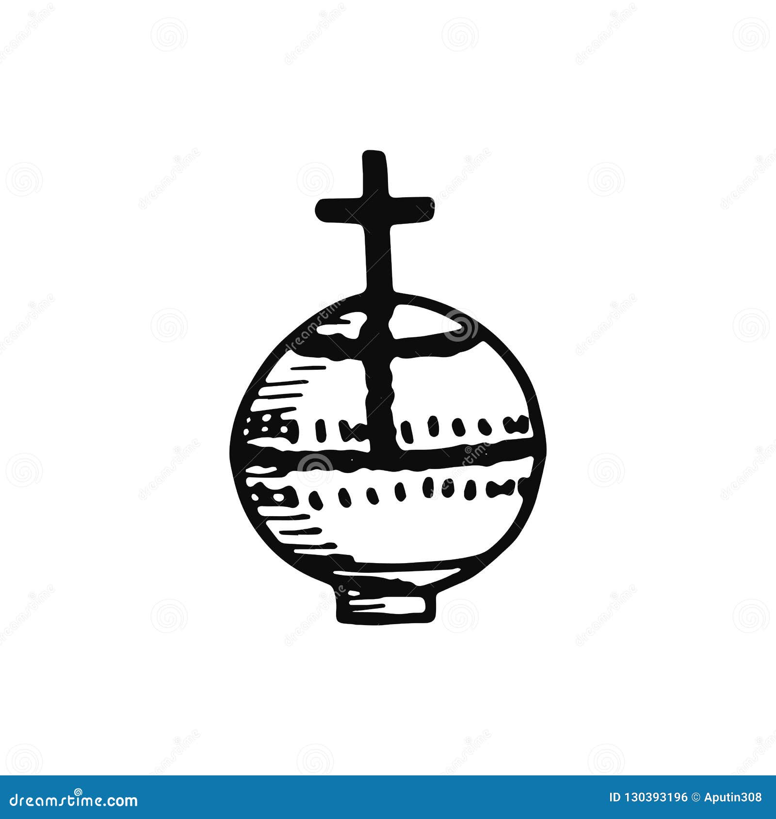 Scepter Of The King Icon. Sketch Isolated Object Black Stock Vector ...