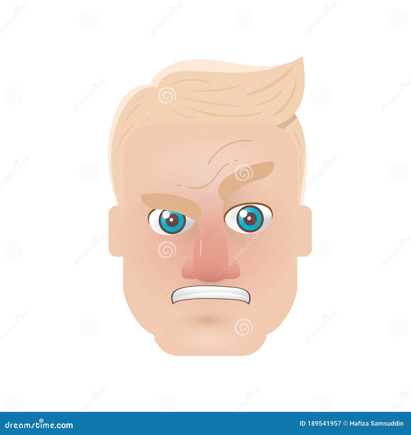 Sceptical Looking Man. Vector Illustration Decorative Design Stock ...