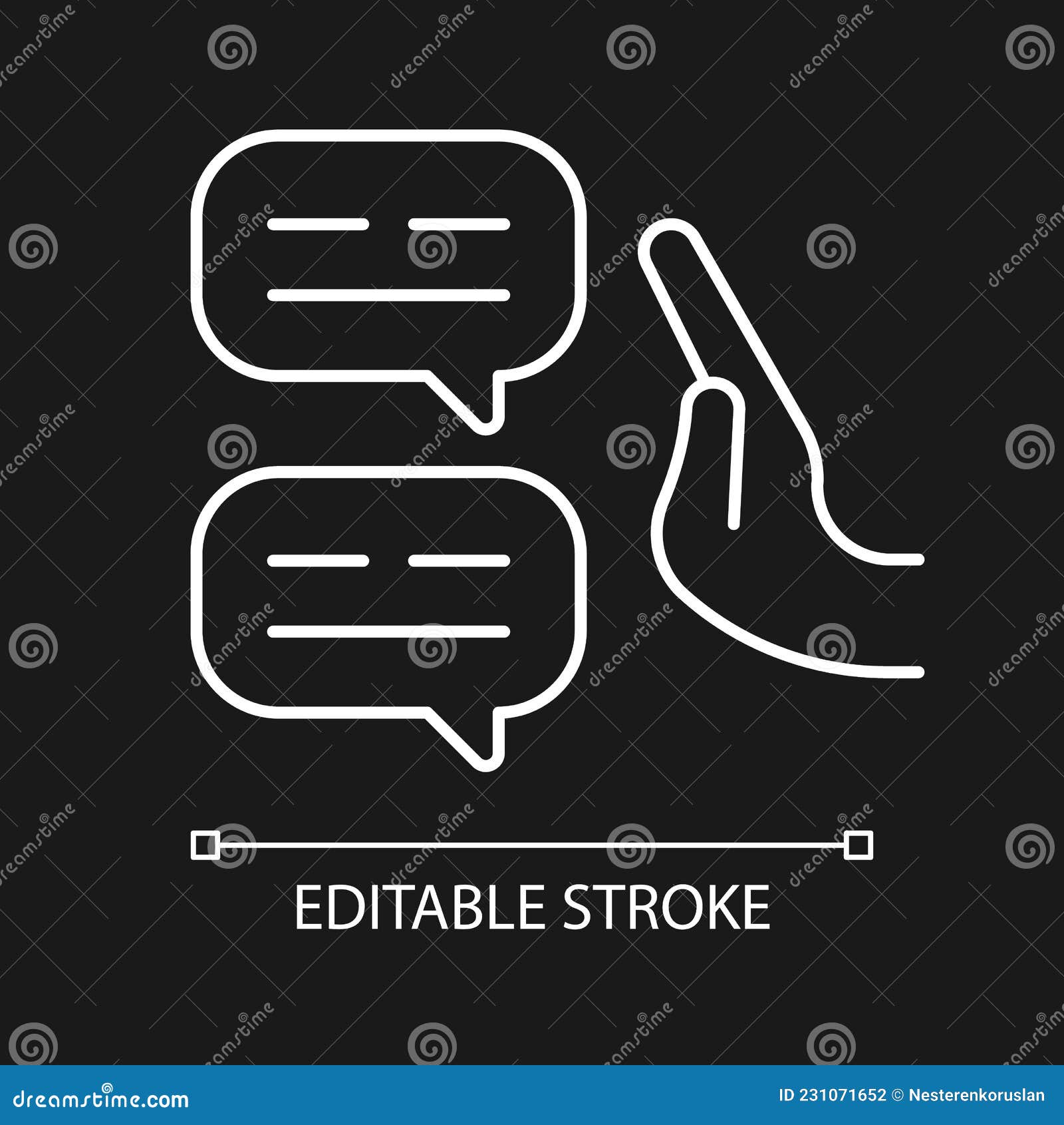 Sceptical View Vector Icon For Dark Theme | CartoonDealer.com #231273076