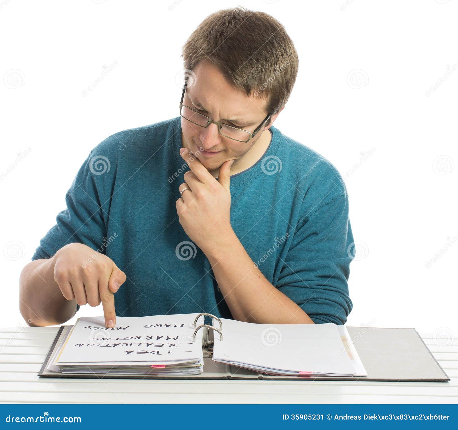 Sceptically Reading Paperwork Stock Image - Image of expression ...