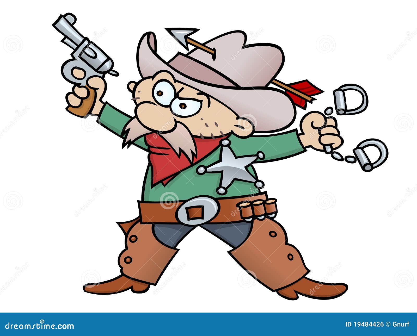 Sceriffo illustrazione vettoriale. Illustrazione di sciarpa - 19484426