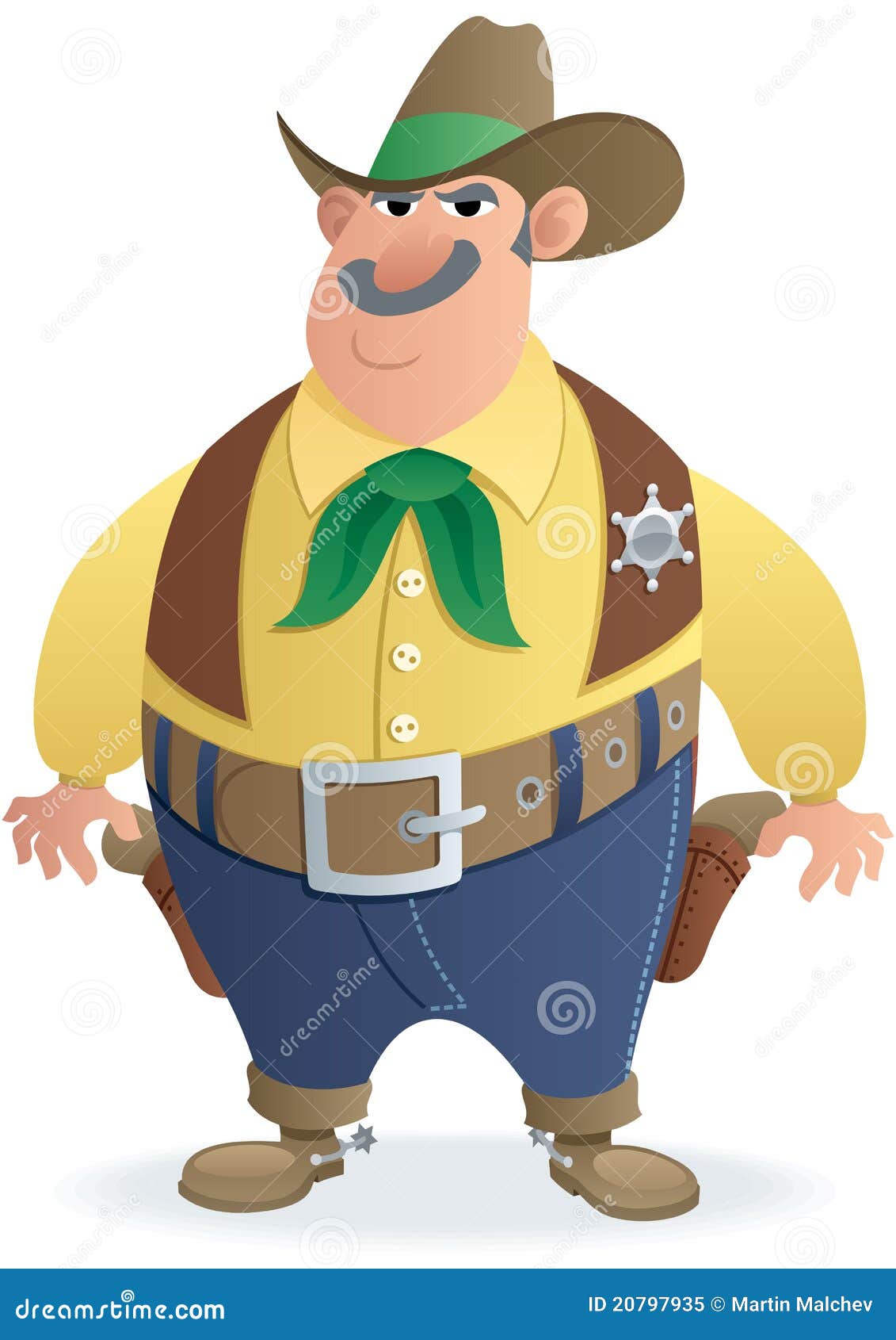 Sceriffo illustrazione vettoriale. Illustrazione di costume - 20797935