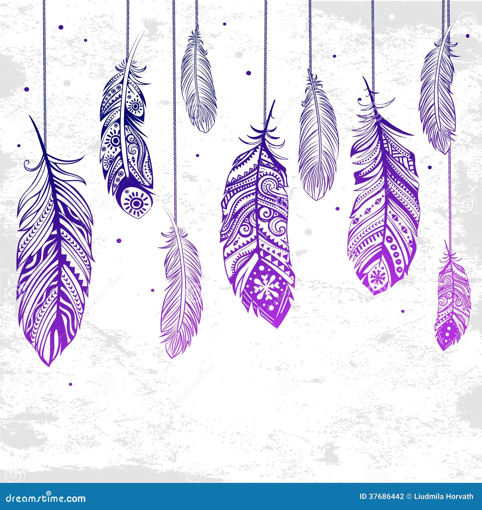 Schöne Illustration Von Federn Stock Abbildung - Illustration von ...