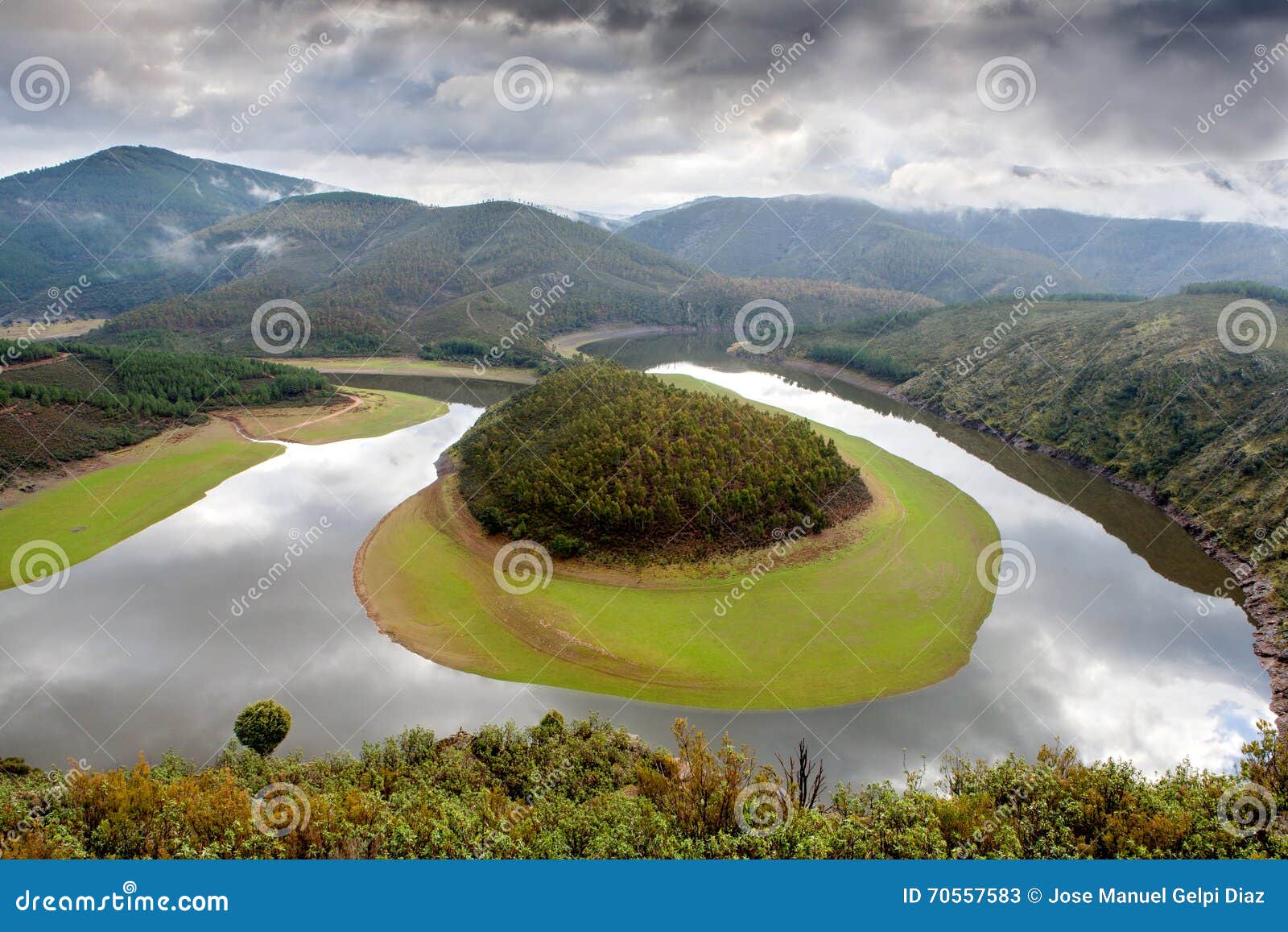 Schöne Landschaft Einer Windung Gelegen in Spanien Stockbild - Bild von ...