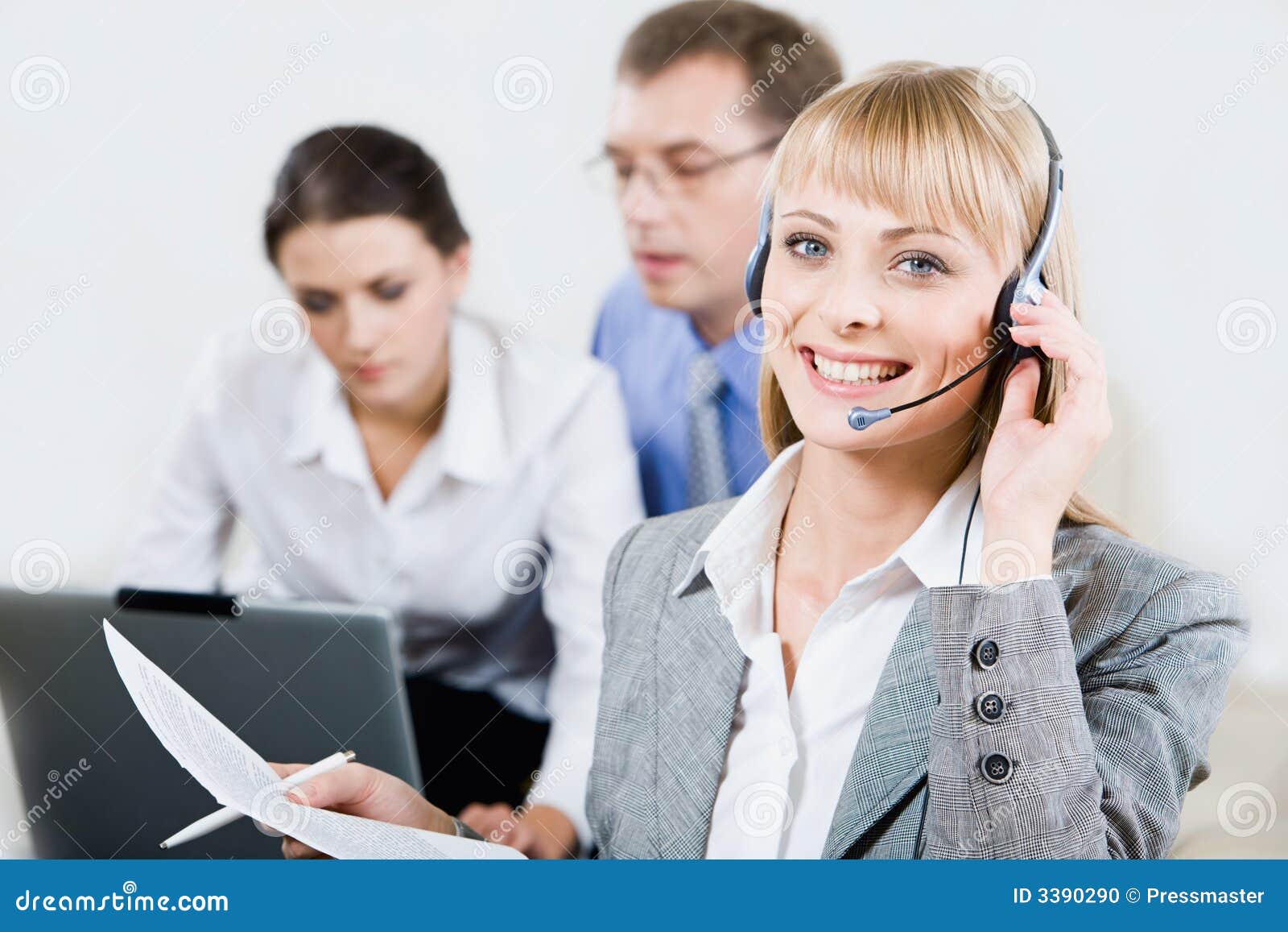 Schöner Berater stockfoto. Bild von kaukasisch, freundlich - 3390290