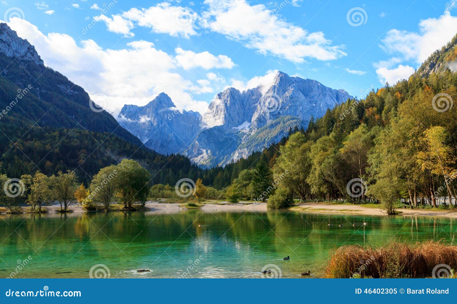 Schöner Jasna See Bei Kranjska Gora Stockbild - Bild von nave ...