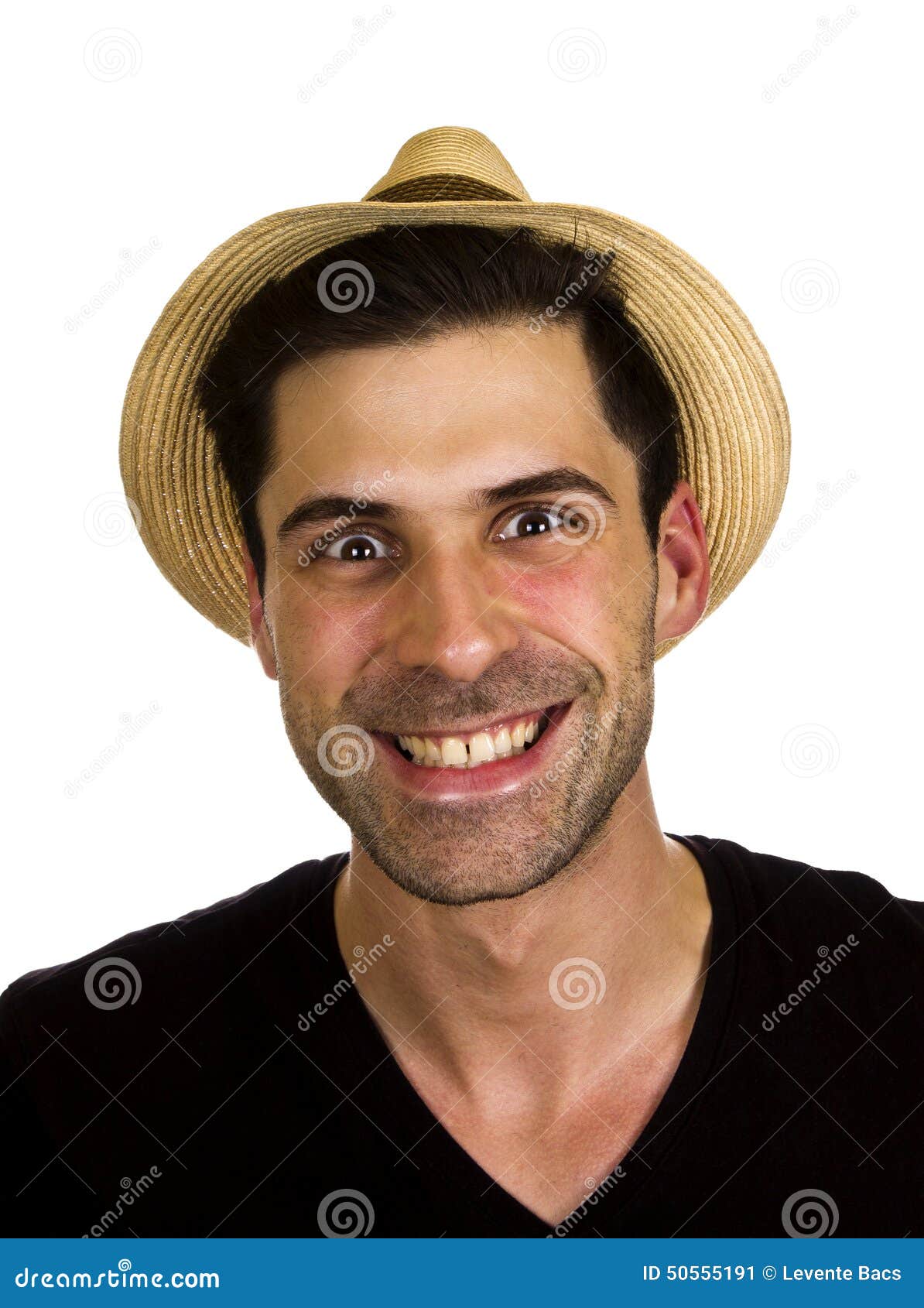 Schöner Junger Mann Trägt Hut Stockbild - Bild von lebensstile, schauen ...