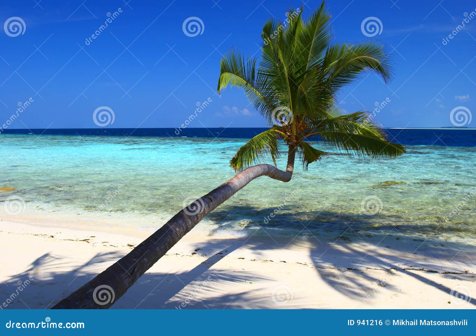 SCHÖNER STRAND MIT PALMEN stockfoto. Bild von wedel, insel - 941216
