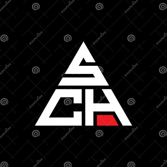 SCH Triangle Letter Logo Design with Triangle Shape. SCH Triangle Logo ...