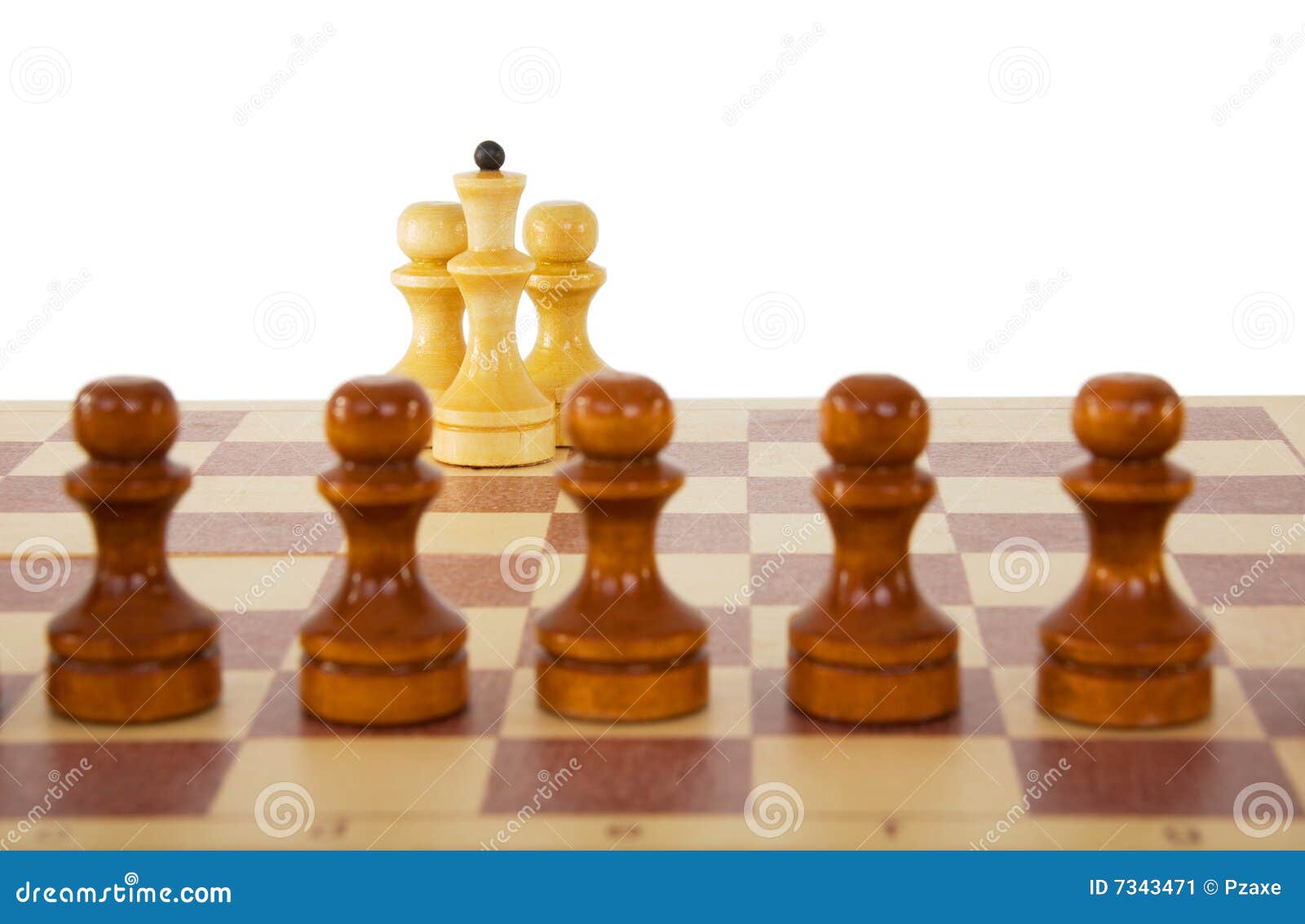 Schaak stock afbeelding. Image of koningin, geïsoleerd - 7343471