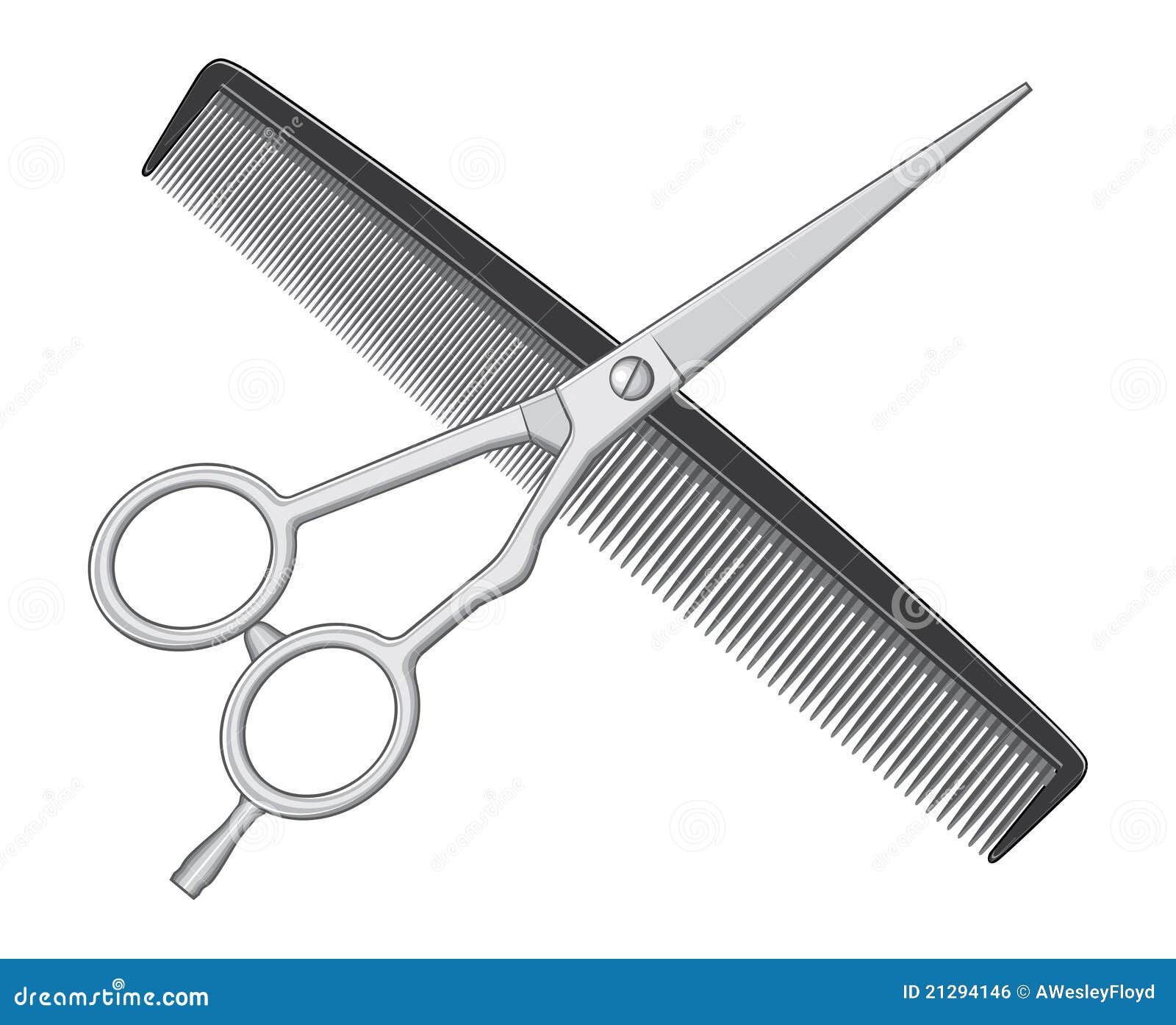 Schaar en Kam vector illustratie. Illustration of versiering - 21294146